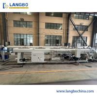 China Computer Control PVC Pipe Extrusion Line Twin Screw Machine 80-700 kg/h Capacity 18.5-90 kW Motor for sale