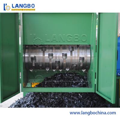 China Single Shaft Plastic Shredder Machine 300-1000kg/hr for PE PP Waste Recycling for sale