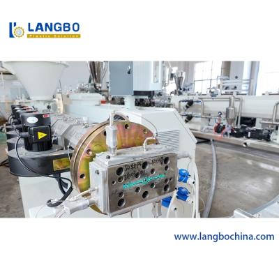 China PVC Profile Extrusion Line with Twin Screw Extrusion System PLC Touch Screen Control and Stainless Steel Mold for PVC Waterstop Production for sale