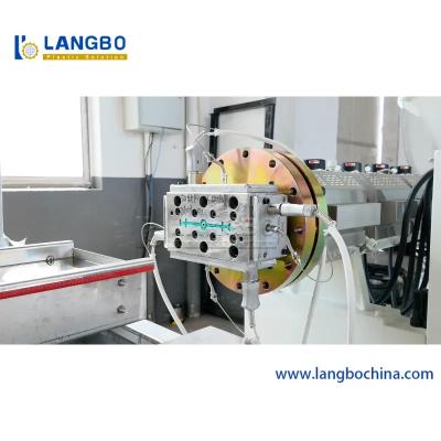 China Punched Hole PVC Waterstop Extrusion Line 180mm Max Width PLC Touch Screen Control for sale