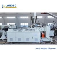 China Twin Screw PVC Pipe Extrusion Machine with PLC Control for Reduced Cooling Deformation for sale