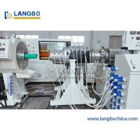China Twin Screw PVC Pipe Extrusion Machine with PLC Control for Reduced Cooling Deformation for sale