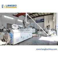 China PVC Pipe Extrusion Line 16-630mm Diameter Conical Twin Screw PLC Control for sale