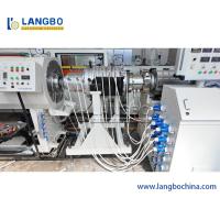 China PVC Pipe Extrusion Line 16-630mm Conical Twin Screw PLC Control for sale