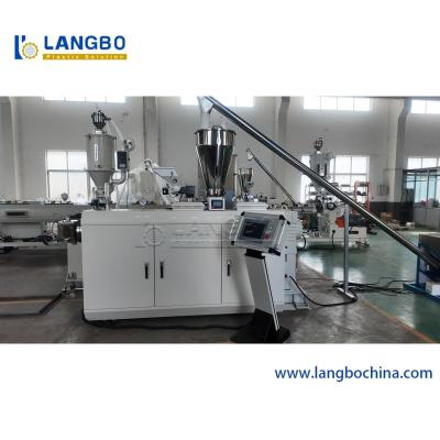 China Stable PVC Profile Extrusion Line with 600KG/H Max Capacity Twin Screw and Barrel for Controlled Cooling and Extrusion Speed for sale