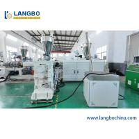 China PVC Pipe Extrusion Line 16-630mm Twin Screw Extruder with PLC Control and Cutting Machine for sale