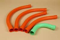 China 70-100PCS Each Hour Pipe Bend PVC Edge Full Automatic PVC HDPE Conduit Pipe Tube Bender Bending Elbow Making Machinery Machine for sale