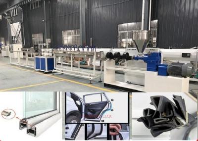 China PVC Profile Machine with 65mm Screw and 80kg/h Output for Rubber Flexible Sealing Strip Extrusion for sale