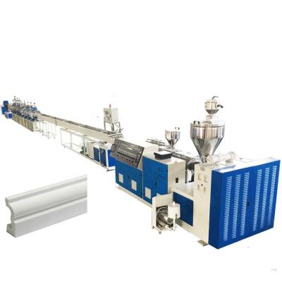 China PS PVC Profile Production Line for Skirting Boards - 5-10m/min Extrusion Speed, Under 100mm Width for sale