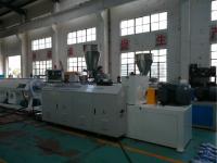China Fully Automatic 380V 50HZ PVC Profile Extrusion Line with Twin Screw Extruder - 22KW to 110KW Motor Power, 180mm to 900mm Board Width for sale