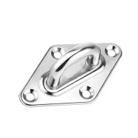 China 304 Stainless Steel Sling Accessories 2 Post Metal Double Cable Clamp Wire Rope Clips for sale