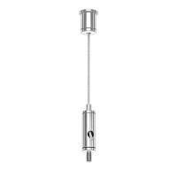 China Bottom Adjustable Steel Cable Suspension Kits External Thread for Hanging Light Custom Length for sale
