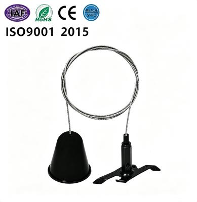 China Adjustable Black White Lighting Suspension Kit For 4 Wire Track Lights LED Linear Lamps for sale