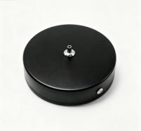China 80mm 20mm Black Ceiling Rose for Panel Light Metal Easy Installation for sale