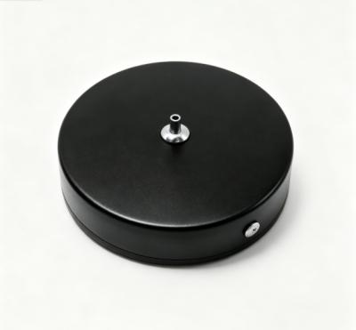 China 80mm 20mm Black Ceiling Rose for Panel Light Metal Easy Installation for sale