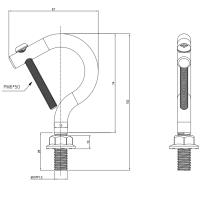 China 102mm 67mm Spring Hook for High Bay Light Easy Installation Industry for sale