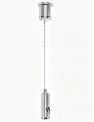 China Linear Lamp Adjustable LED Hanging Kit Brass Ceiling Cable Clip Steel Wire Rope Cable Gripper for sale
