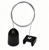 China Black Plastic Round Ceiling Canopy Adjustable Cable Gripper for Track Light for sale