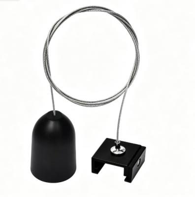 China Black Plastic Round Ceiling Canopy Adjustable Cable Gripper for Track Light for sale