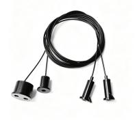 China Adjustable Hanging Kit Brass Ceiling Cable Clip Steel Wire Rope Cable Gripper for Linear Lamp for sale
