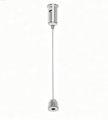 China LED Adjustable Hanging Kit Brass Ceiling Cable Clip Steel Wire Rope Cable Gripper for Linear Lamp for sale