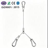China LED Panel Lights Stainless Steel Suspension Cable Hanging Kit Adjustable with Dual point Support for sale