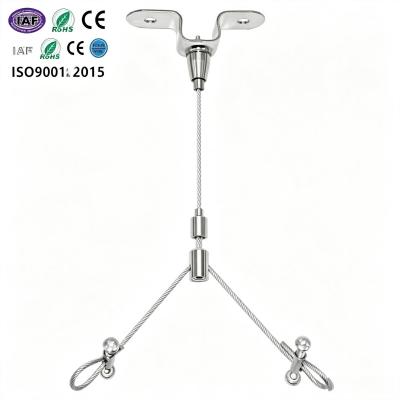 China Pendant Lighting Stainless Steel Cable Hanging Kit Adjustable with Dual Loop Suspension Wire for sale