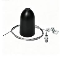 China Black Plastic Round Ceiling Canopy Adjustable Cable Gripper for Track Light for sale