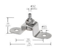 China Iron U Bracket Cable Gripper for 1.2mm 1.5mm 2.0mm Wire Rope for sale