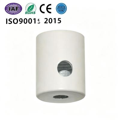 China White Painted Copper Iron Material Ceiling Mount Base Coupler for Steel Wire Rope Hanging for sale