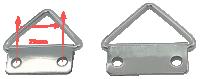 China Double Hole Triangle Hanging Bracket 20mm Center to Center Distance for sale