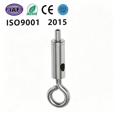 China O Shape Closed Hook Cable Gripper M4 M5 M6 Thread Sizes Copper Iron Material for Secure Wire Rope Locking for sale