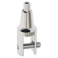 China Zinc Alloy Wire Rope Gripper 3.0mm to 3.2mm for Lamp Glass Postboards for sale