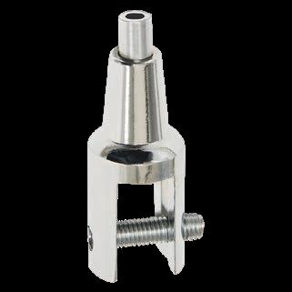 China Zinc Alloy Wire Rope Gripper 3.0mm to 3.2mm for Lamp Glass Postboards for sale