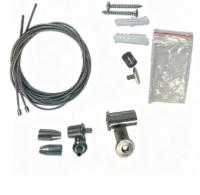 China 1.5mm PVC Coated Galvanized Steel Wire Rope With Bullet Shaped End Stops Suspension Cable for sale