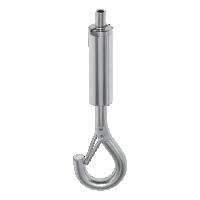 China Spring Hook Slotted Cable Gripper for 2.0mm 2.6mm Wire Rope Nickel Plated for sale