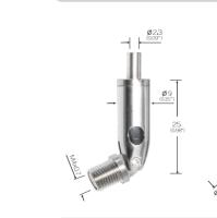 China Linear Light Suspension Brass Swivel Joint Cable Gripper With External Screw, for 1.0mm 1.2mm 1.5mm Wire Rope for sale