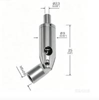 China Linear Light Suspension Brass Swivel Joint Cable Gripper With Internal Screw, for 1.0mm 1.2mm 1.5mm Wire Rope for sale