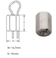 China Looping Cable Gripper Metal Pearl Chrome Plated Easy Installation for sale