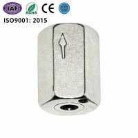 China Hex Cylinder Double-Hole One-Way Cable Gripper Nickel-Plated Copper for Light & Sign Hanging for sale