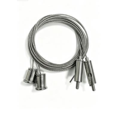 China Adjustable Length Iron Suspension Kits with External Thread Cable Gripper for Easy Installation and Customized Size for sale
