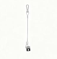China Stainless Steel Anti-fall Wire Rope Assembly with L-shaped End Stop and Hook for Customized Size Lighting Accessories for sale