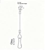 China Stainless Steel Anti-fall Wire Rope Assembly with L-shaped End Stop and Hook for Customized Size Lighting Accessories for sale