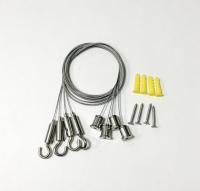 China Adjustable Steel Wire Rope Hanging Kit with Hooks and Screws for sale