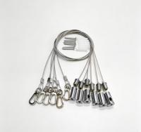 China Stainless Steel Cable Gripper Wire Rope Hanging Kit with Carabiners for sale