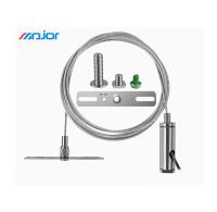 China 1.5mm Stainless Steel Cable Suspension Kit, Adjustable Wire Rope Gripper Hanging Set with Ceiling Bracket for LED Light / Glass Shelf for sale