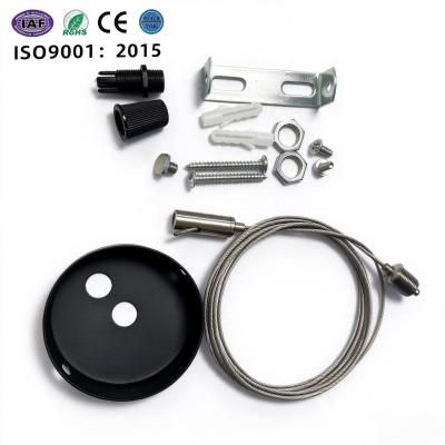 China Dual-Side Adjustable Wire Rope Assembly Suspension Kit with Separate Cable Hole and Customizable Length for Panel Lights for sale