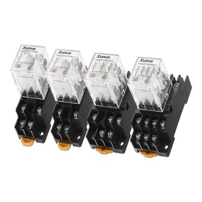 China Intermediate Relay with Red Copper Coil 2NO+2NC Contact Arrangement and 5A Rated Current for Industrial Control for sale