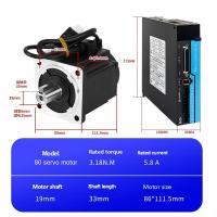 China 40/60/80 servo motor kit, 100/400/750W synchronous AC motor, 485 communication drive motor for sale