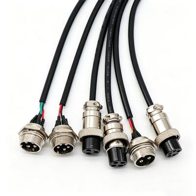 China GX16 aviation plug with cable, 2~10-pin male and female mating, industrial equipment, waterproof socket connector for sale
